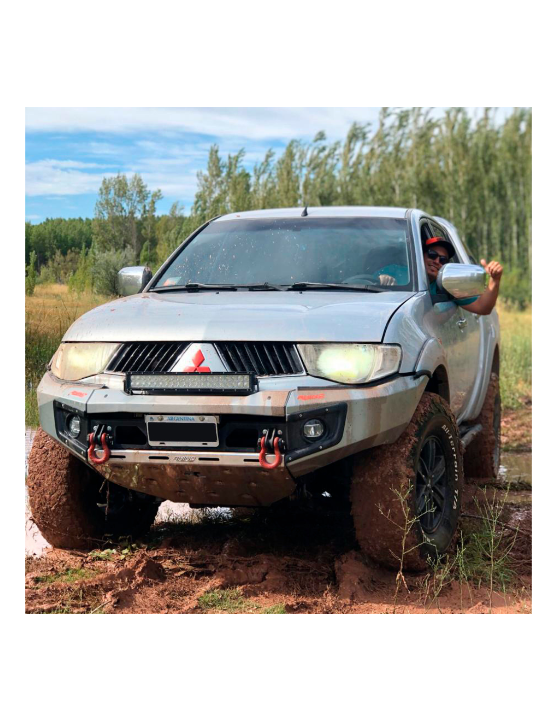 Bumper Delantero Rhino 4x4 Evo 3 Para Mitsubishi L200 Triton/sportero ...